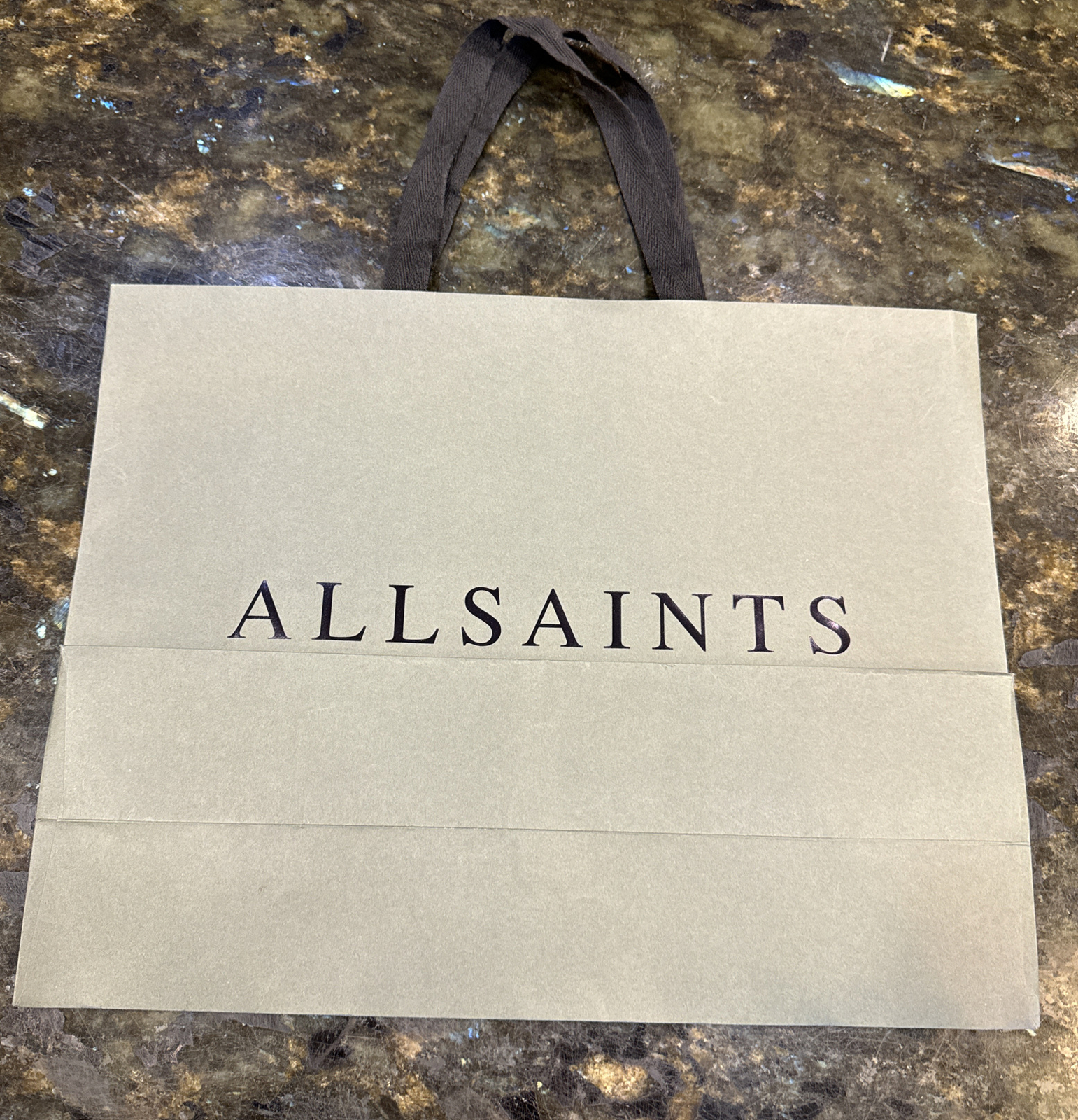ALL SAINTS PAPER GIFT SHOPPING BAG BOUTIQUE TAUPE 16.5”x12.75”x5.75” | eBay