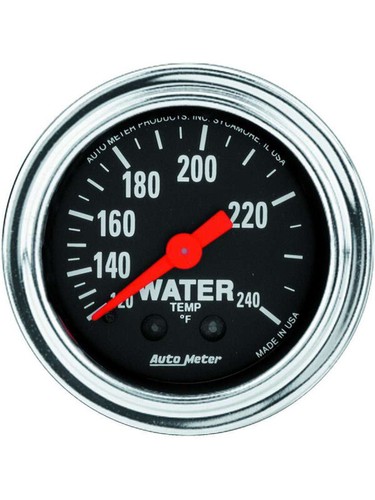 Auto Meter 2-1/16 Water Temp, 120-240 F, Mechanical, Traditional Chrome ...