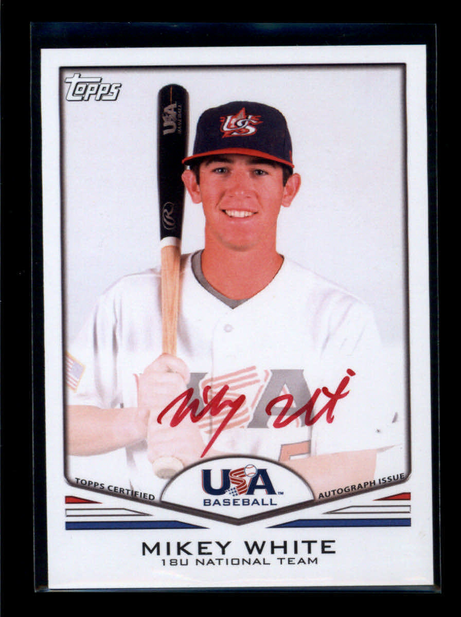 MIKEY WHITE 2011 TOPPS USA BASEBALL RED INK AUTOGRAPH AUTO #/99 AG6033 ...