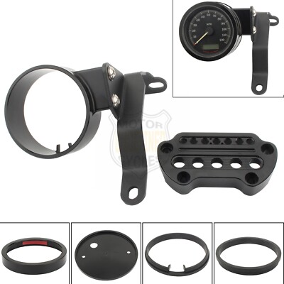 Speedometer Relocation Instrument Brackets For Harley Sportster 883 XL ...