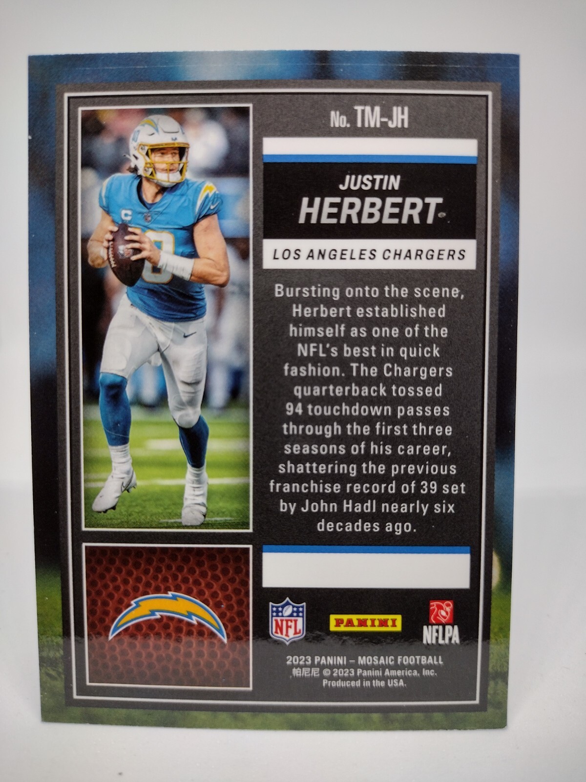 2023 JUSTIN HERBERT Mosaic Touchdown Masters Los Angeles Chargers QB ...