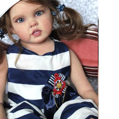 32 Inch Finished Reborn Toddler Dolls Baby Girl Two-ponytailed ...