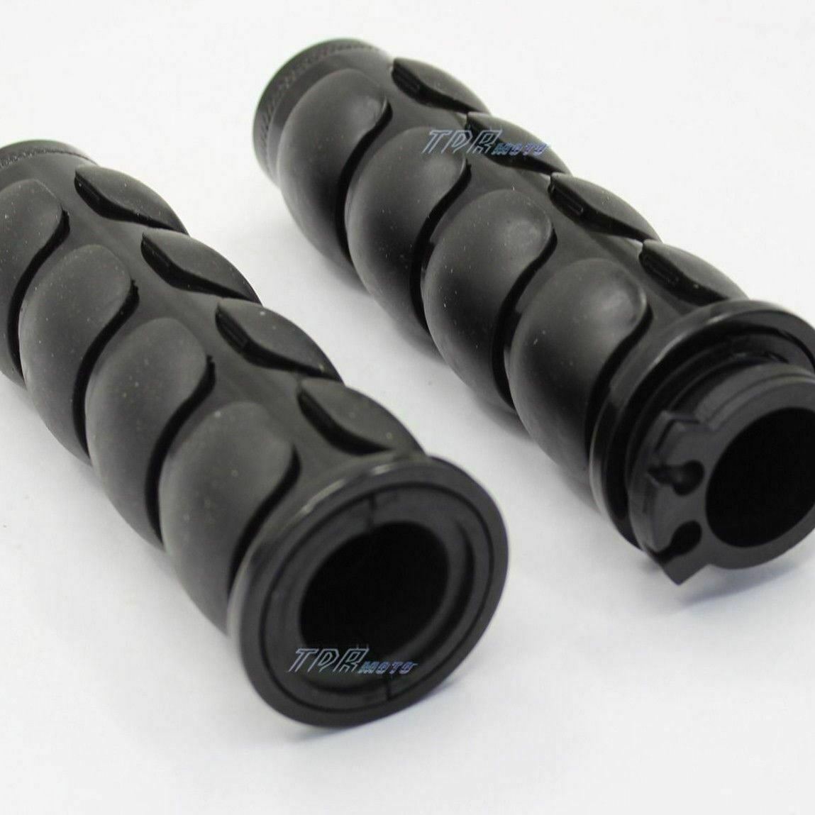 NEW UNIVERSAL MOTORCYCLE 1 INCH Black BILLET HAND GRIPS 1" Aluminum ...