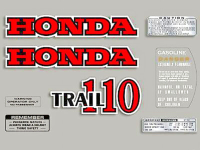 NEW! Honda CT110 1980 NON OEM Frame stickers set DIRECT FROM JAPAN ...