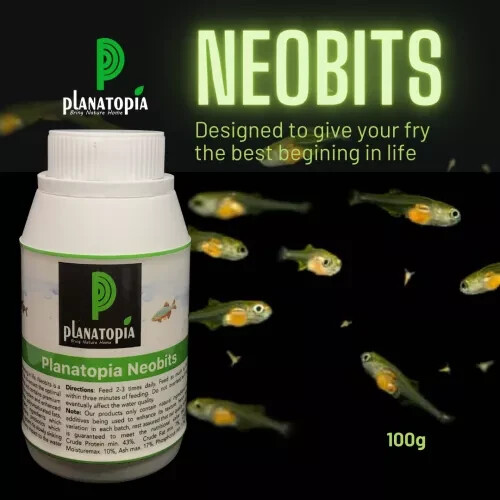 PLANATOPIA NEOBITS- Best for BETTA and ANGLE Fry 100g, Fish Fry feed ...