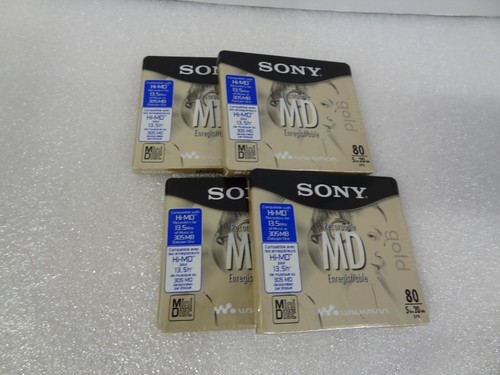 Lot of 4 Sony Premium Gold Mini Disc MD 80 Recordable Sealed BRAND NEW ...