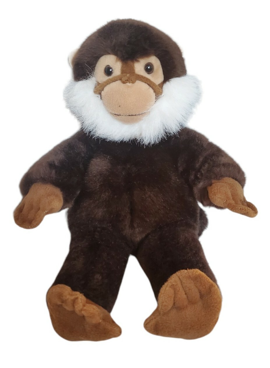 2001 Bear Factory 15" Plush Brown/White Beard Monkey Chimp Excellent ...