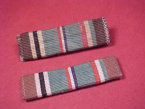Lot WW2 US Army Hand Stitch Ribbon Pins European African Middle Eastern ...
