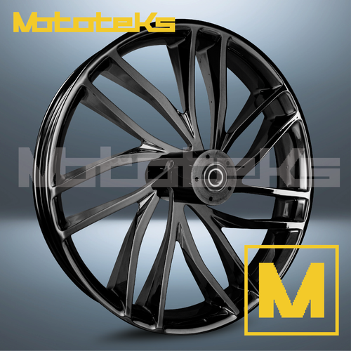 18” 18X5.5 RISE MAG BLACK WHEEL FOR HARLEY TOURING BAGGER MODELS FRONT ...