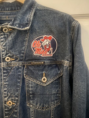 Men’s Colonel Reb Ole Miss Rebels Denim Jacket, XL, SEC Logo | eBay