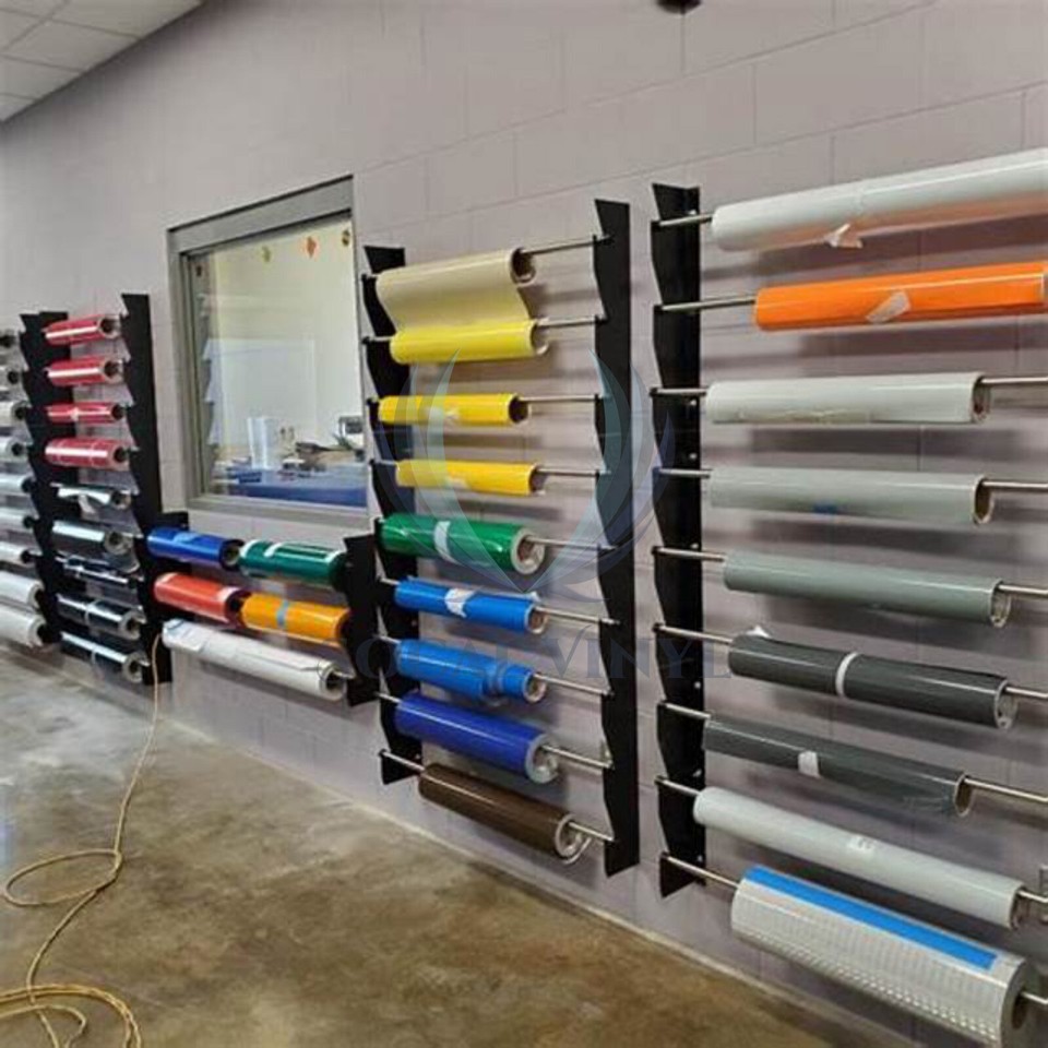 Hold 6 Rolls Media Storage Vinyl Wrap Fabric Decal Wall Rack Mount For ...