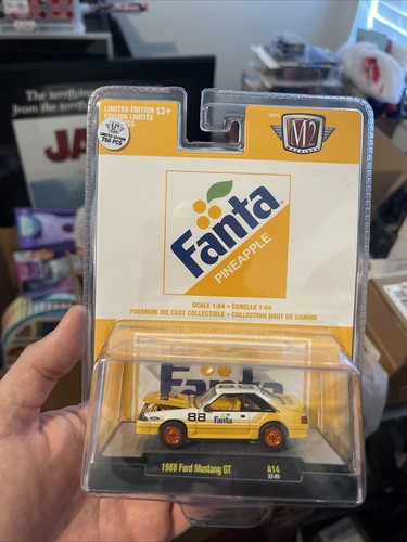 M2 Machines Fanta Pineapple 1988 Ford Mustang GT CHASE limited 750pcs ...