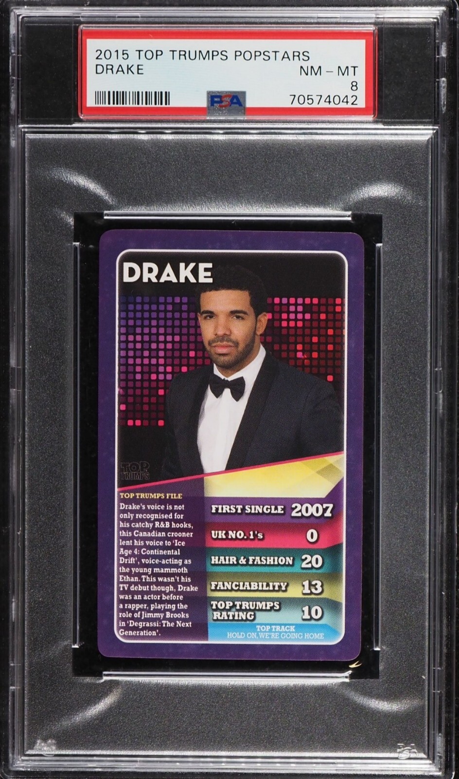 2015 Top Trumps Popstars Drake ROOKIE CARD PSA 8 | eBay