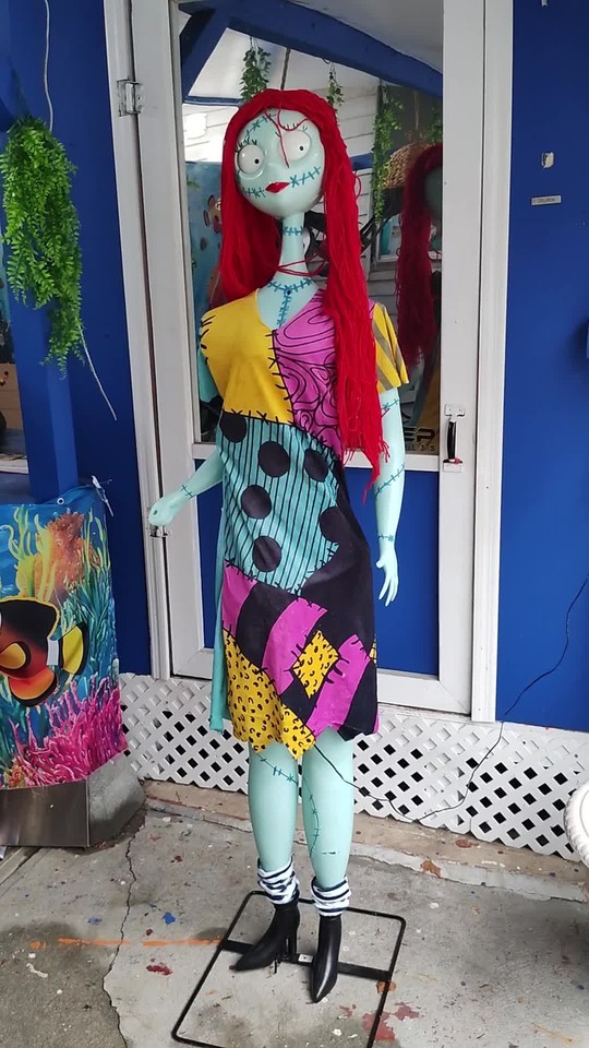 Nightmare Before Christmas Halloween Decor Singing Sally 6ft Tall Prop ...