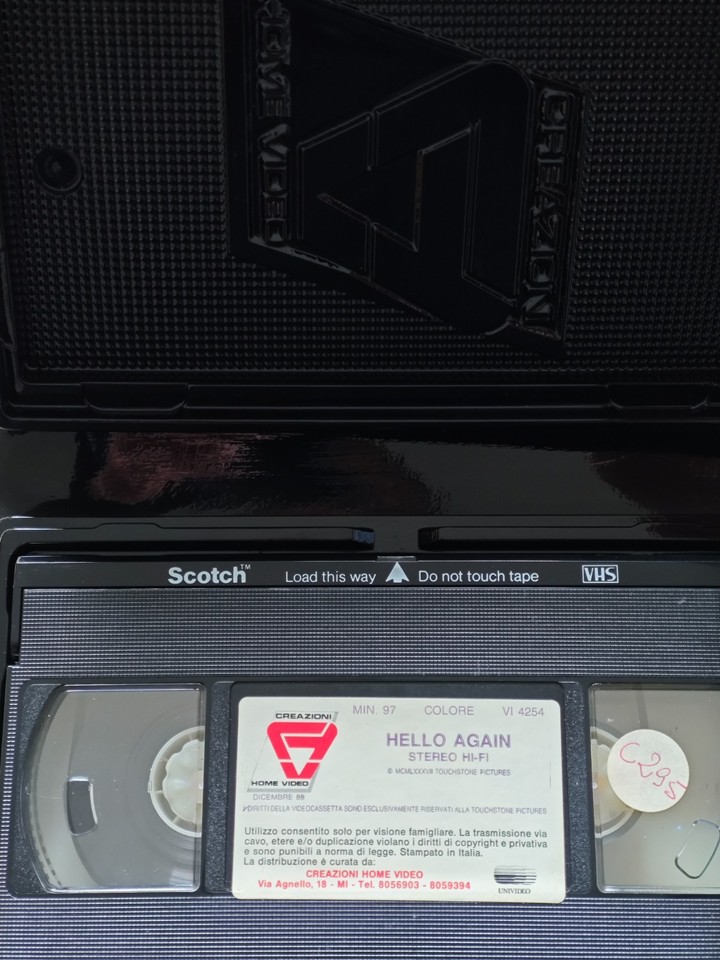 HELLO AGAIN - VHS TOUCHSTONE WALT DISNEY VI 4254 EX NOLEGGIO *RARA ...