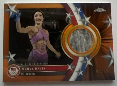 2026 Topps Chrome Olympic Memorabilia Pieces Orange Refractors Meryl ...