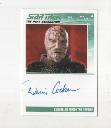 DENNIS COCKRUM AUTOGRAPH 2016 STAR TREK NEXT GENERATION RITTENHOUSE ...