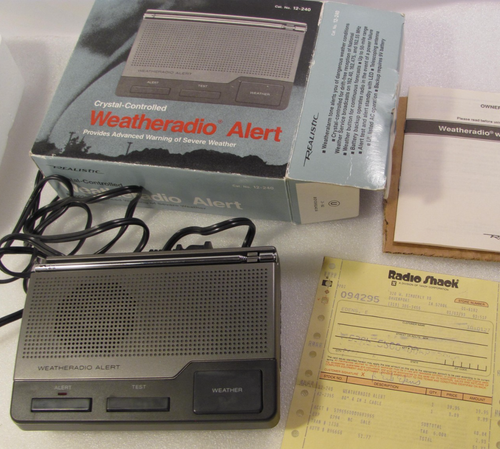 Radio Shack Weather Alert Machine Vtg 1993 Original Box and Receipt ...
