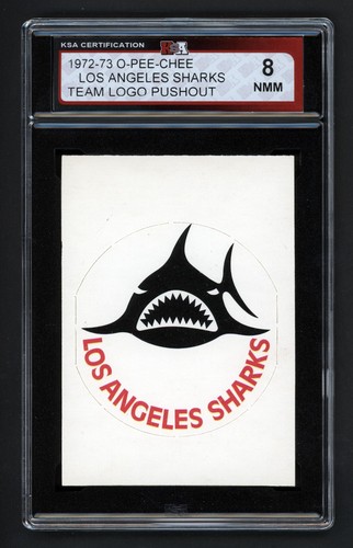 1972-73 OPC LOS ANGELES SHARKS TEAM LOGO PUSHOUT KSA 8 NEAR MINT-MINT ...