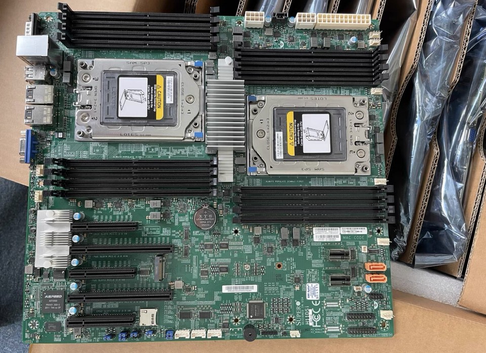 Supermicro H11DSI Dual-socket motherboard REV2.0 AMD EPYC server ...