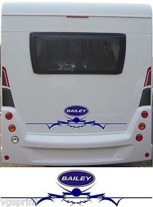 BAILEY LARGE MOTORHOME/CARAVAN REAR VINYL DECALS CHOICE OF COLOURS #011 ...
