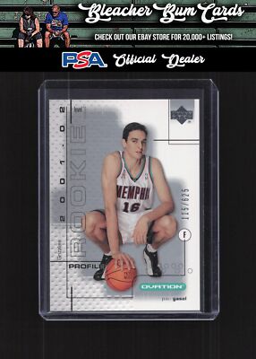 2001-02 Upper Deck Ovation 92a Pau Gasol Rookie #/625 | eBay