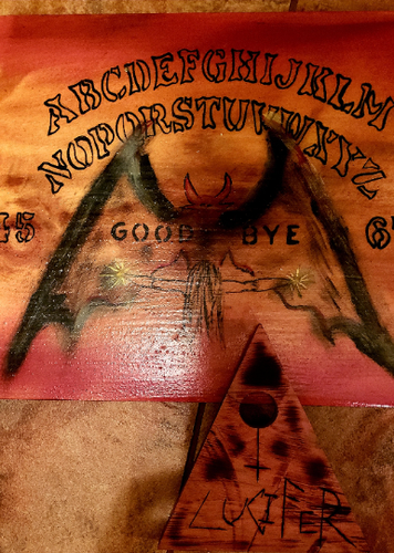Angel Of Death Ouija Board with Sacrificial Woman, Demonic Spirit Board ...
