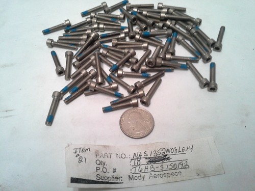 79 ct. New Aviation Socket Head Capscrews NAS1352N08LE14 w/ Threadlock ...