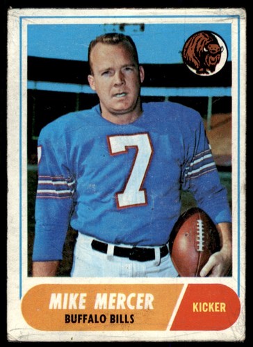 1968 TOPPS {DAMAGED} MIKE MERCER BUFFALO BILLS #123 | eBay