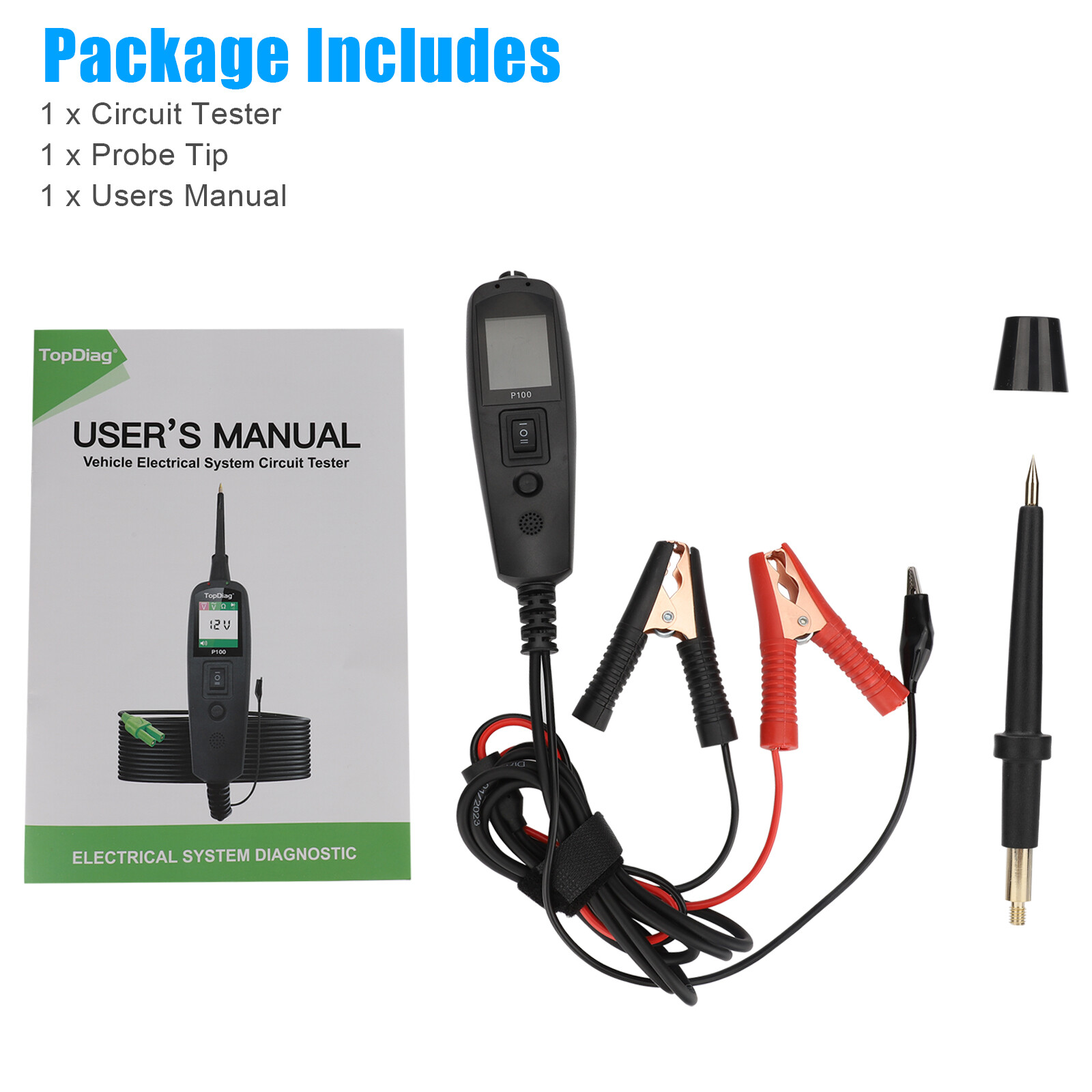 12V 24V Car Auto Electrical Power Circuit Tester Probe 2 Meter ...