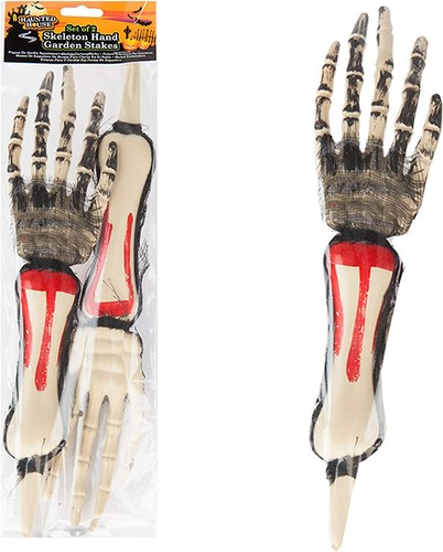 Halloween Decorations Pair Skeleton Arms Hands Garden Prop Tombstone ...