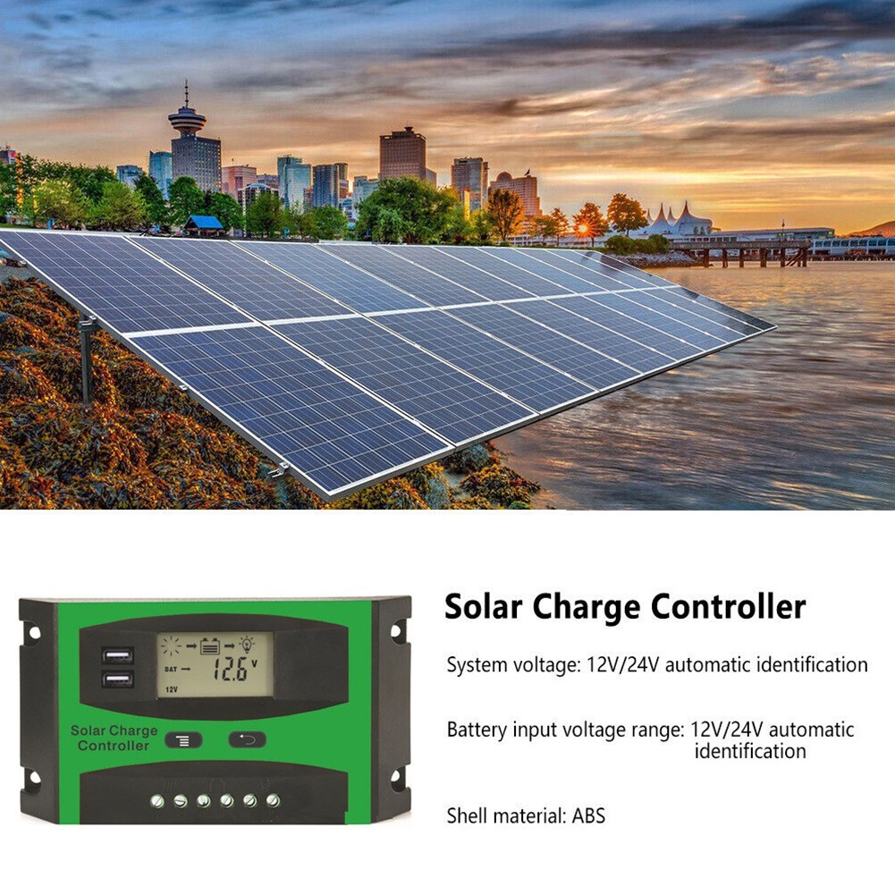 12V/24V Solar Charger 30A Charge Controller LCD Screen Brand New ...