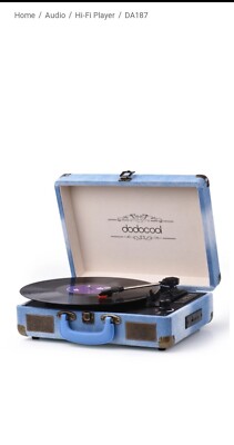 Vinyl Record Player, dodocool Vintage Turntable 3-Speed with Blue Tooth ...