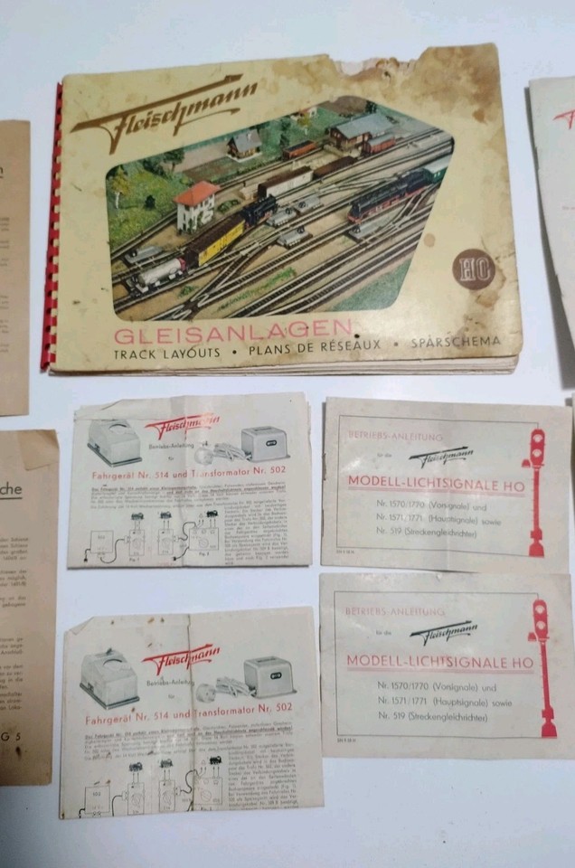 Fleischmann Track Layout Planning HO Book Vintage Train German ...