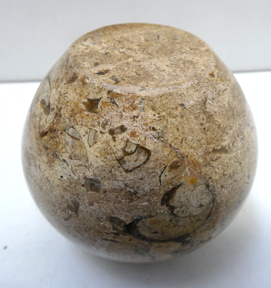 VINTAGE STONE HAND CRAFTED POLISHED TURNED STONE VASE | eBay UK