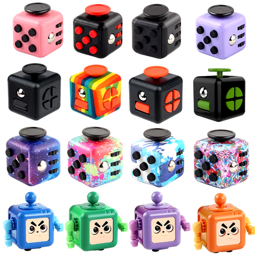 Fidget Cube 6/12 Side Stress Relief Toy Rainbow Sensory Anxiety ADHD ...