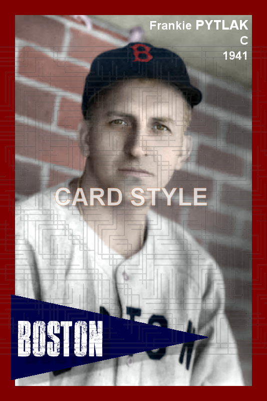 Frankie Pytlak - 1941 Boston Red Sox - choose a style - colorized print ...