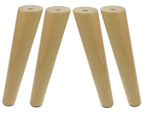 4x New Wooden Furniture Tapered Angled Legs Colour For Sofa Chair Stool ...