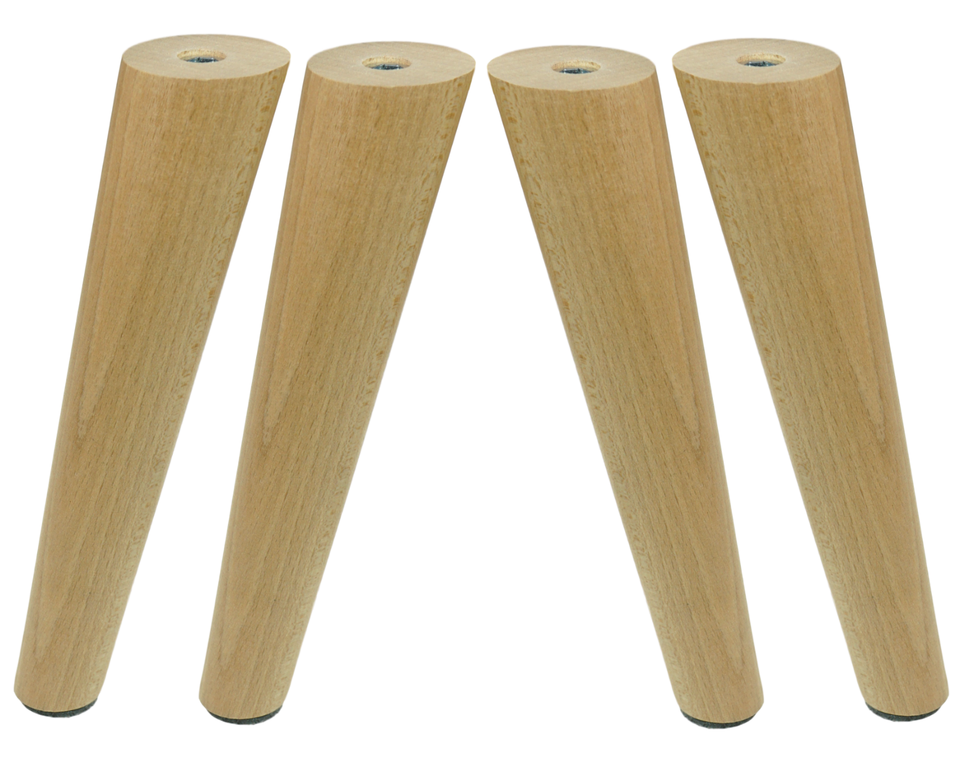 4x New Wooden Furniture Tapered Angled Legs Colour For Sofa Chair Stool ...