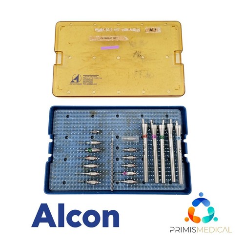 Alcon Ultraflow Handpieces (5) & Assorted Tips 20-Piece Cataracts Set w ...