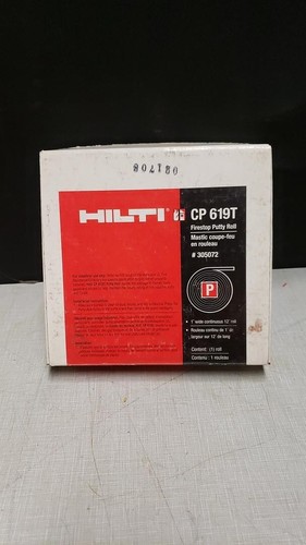 Lot of 5 NEW HILTI CP 619T FIRESTOP PUTTY ROLL 1” X 12 FT(S6LLST8708 ...