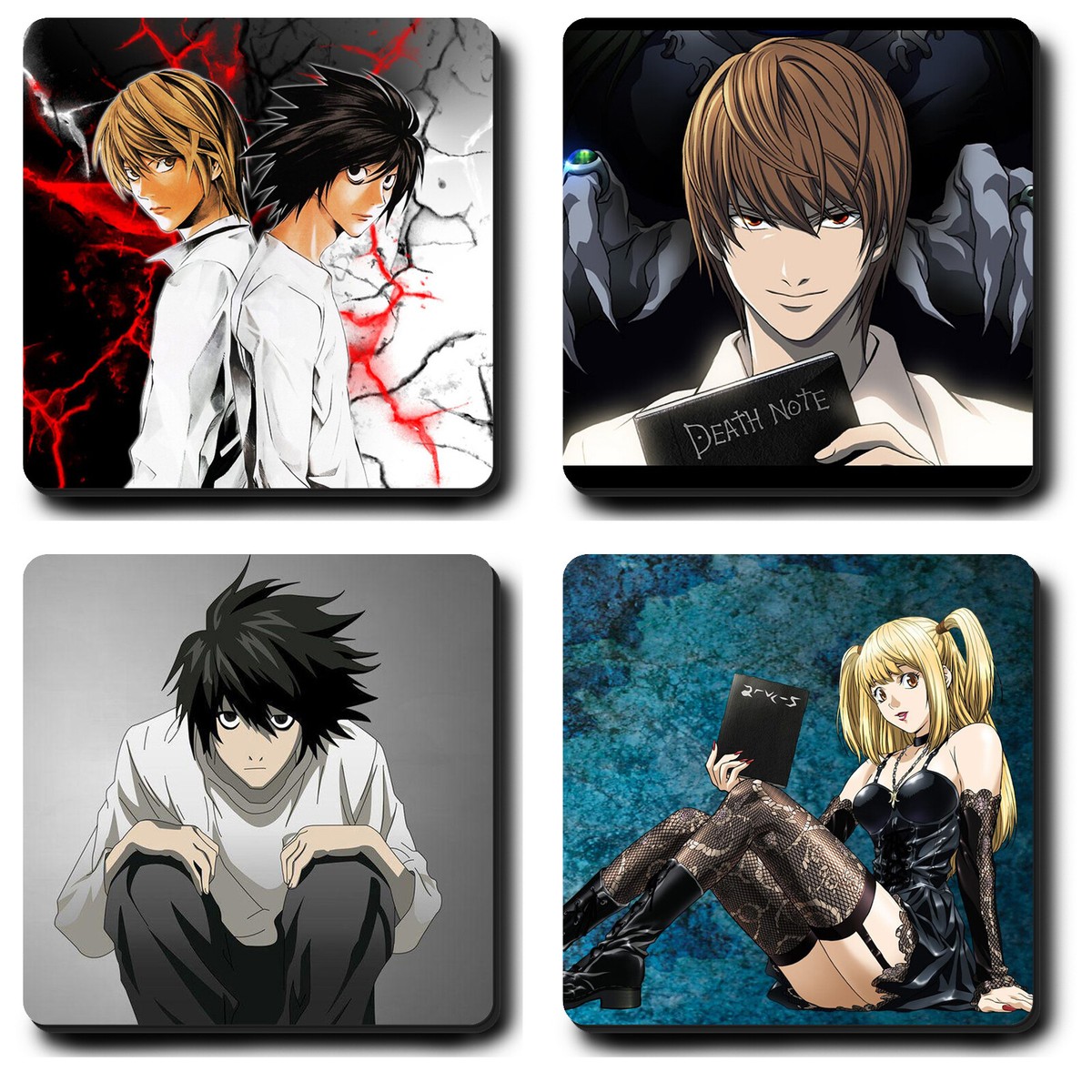 All Death Note Characters Death Note Coasters Wood Mug Anime