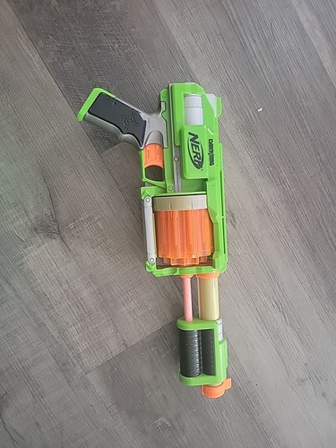 Nerf Dart Tag FuryFire Pump Action Revolver Green Fury Fire Gun Blaster ...