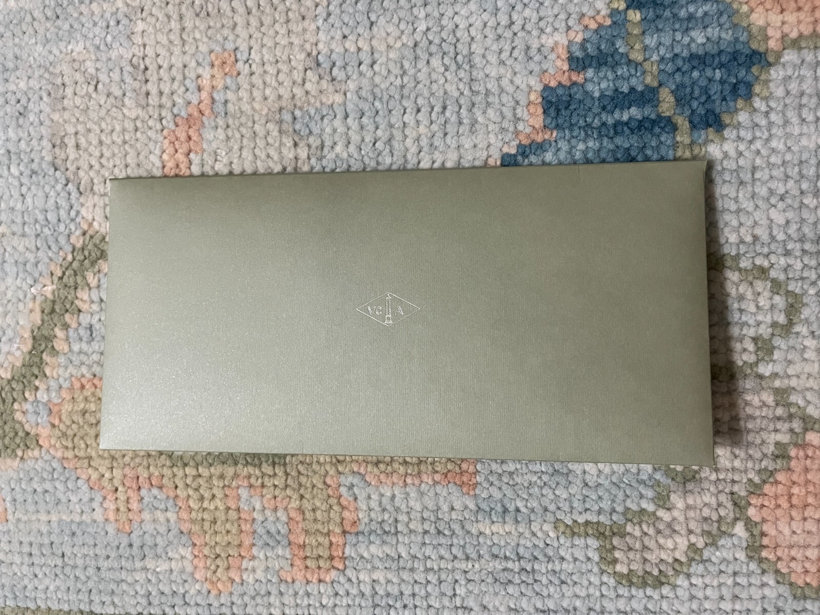 AUTHENTIC Van cleef & Arpels Green Letter Envelope Invoice Receipt ...