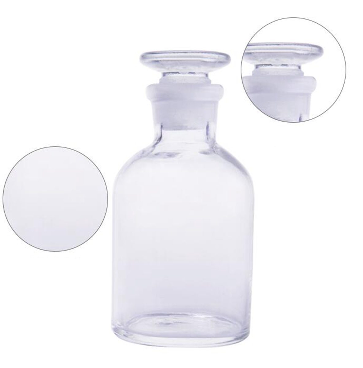 30ML-10L Glass Reagent Bottle Ground-in Glass Stopper Narrow Mouth ...