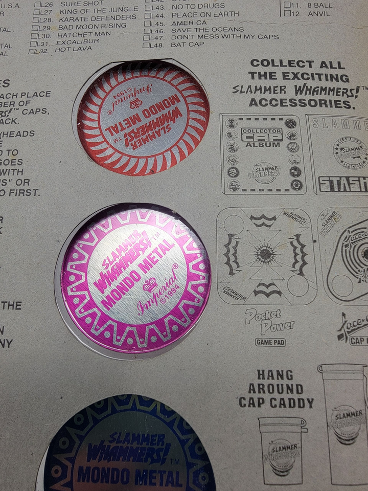 Imperial Super Pro Metal Slammers Whammers! 4 flash caps, 3 metal ...