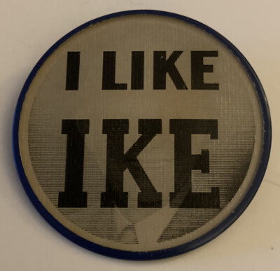 Vtg I Like Ike Lenticular Pin Back Political Campaign | eBay