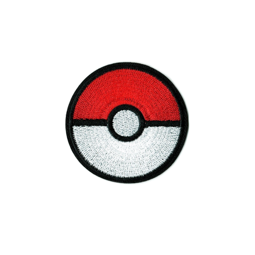 Pokemon Poke Ball Embroidered Iron On Patch Vintage Anime Pokemon Badge ...
