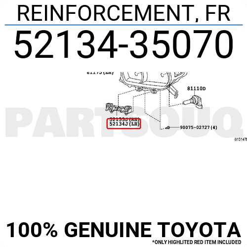 Toyota OEM 14-16 4runner Front Bumper-retainer Bracket Left 5213435070 ...
