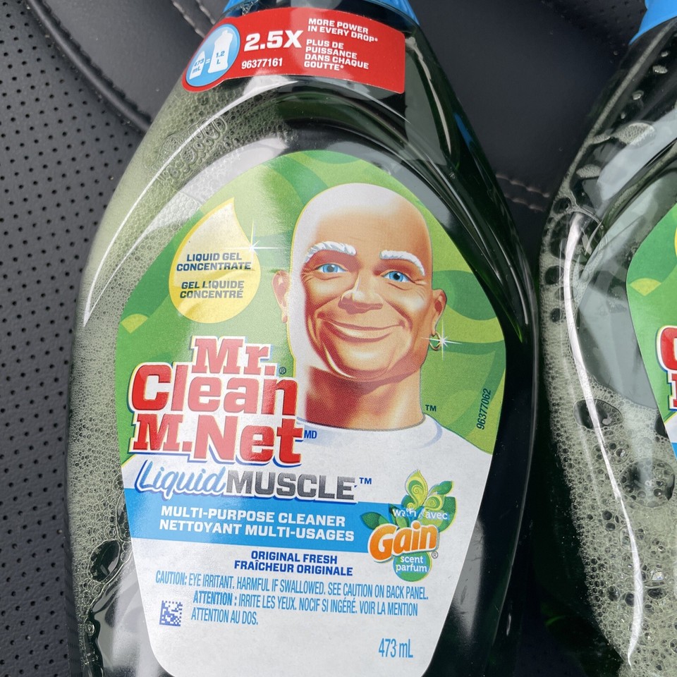 (2) Mr Clean Liquid Muscle Liquid Gel Concentrate Original Fresh Gain ...